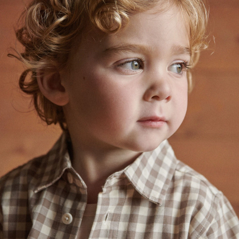 Nature Baby Ira Button Up - Cub Check – Shorties Childrens Store