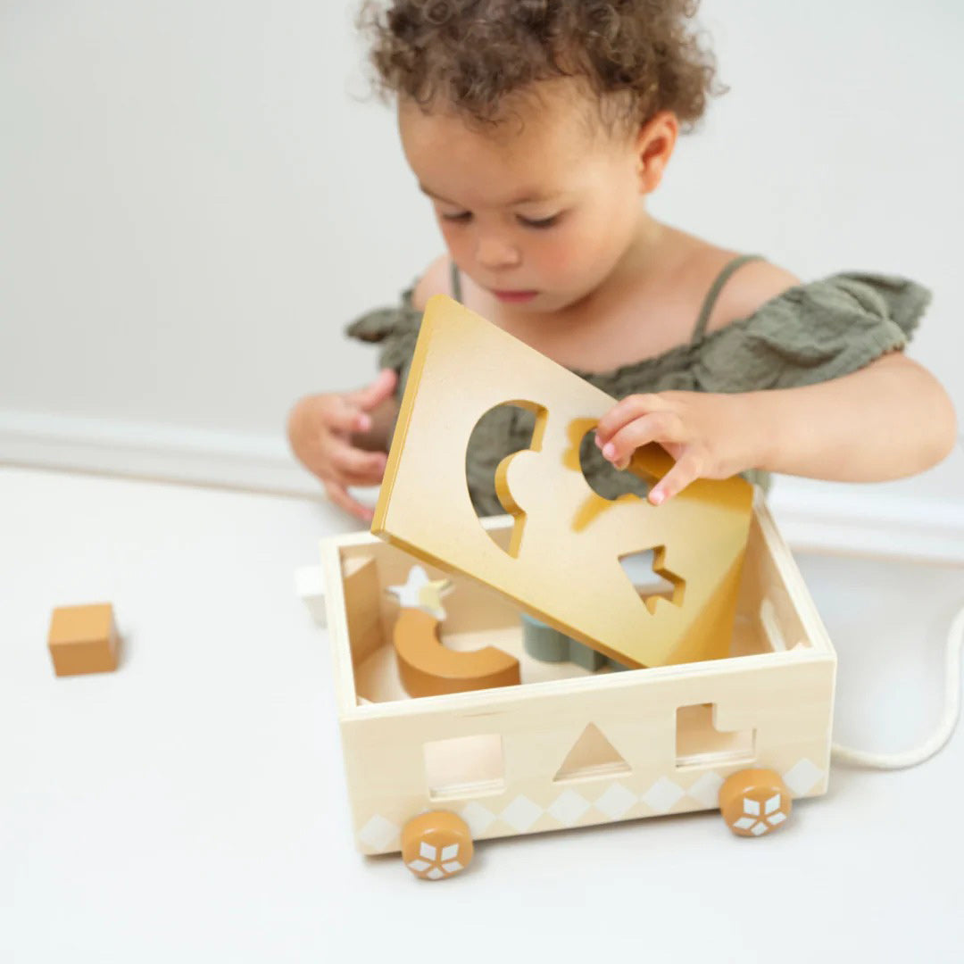 Fabelab Shape Sorter Pull Cart - Wood – Shorties Childrens Store