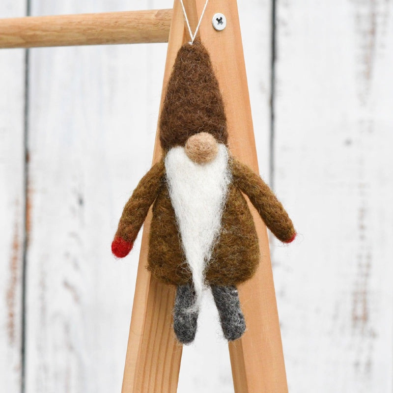 Felt Gnome Hanging - Brown Robe – Shorties Childrens Store